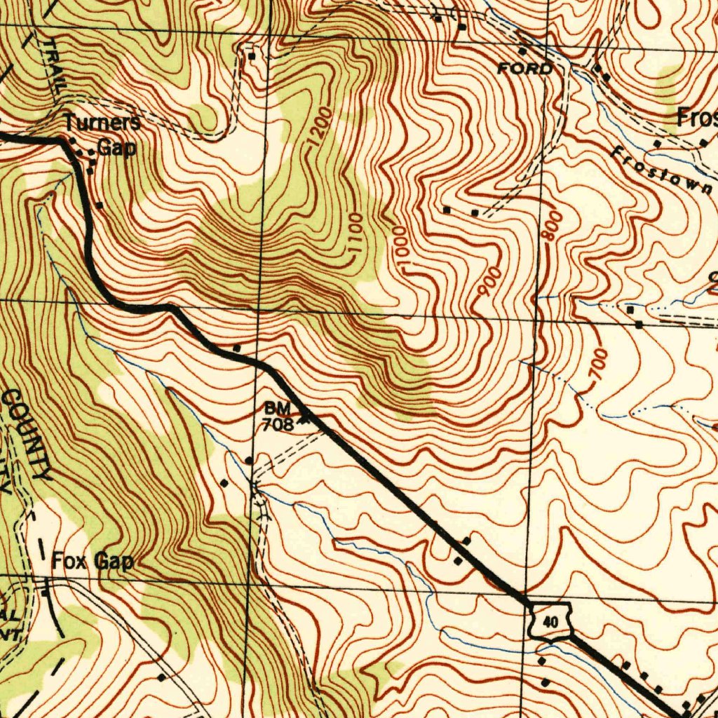 Middletown, MD (1944, 31680-Scale) Map by United States Geological ...