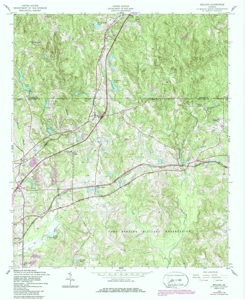 Midland, GA (1955, 24000-Scale) Map by United States Geological Survey ...