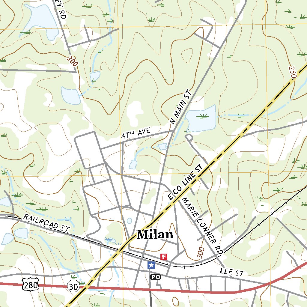 Milan, GA (2020, 24000-Scale) Map by United States Geological Survey ...