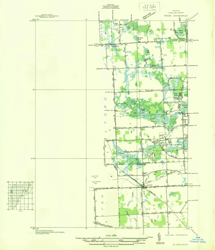 Milford, MI (1936, 31680-Scale) Map by United States Geological Survey ...