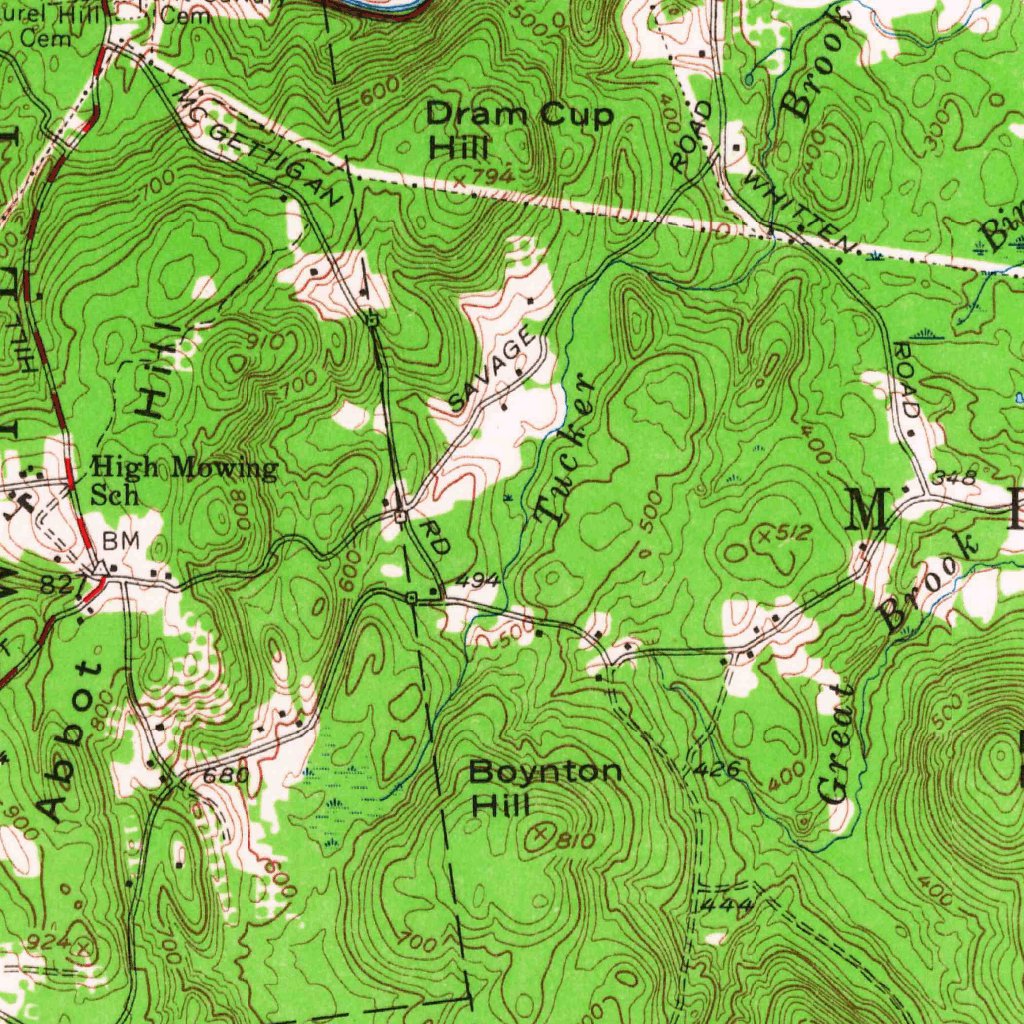 Milford, NH (1953, 62500-Scale) Map by United States Geological Survey ...