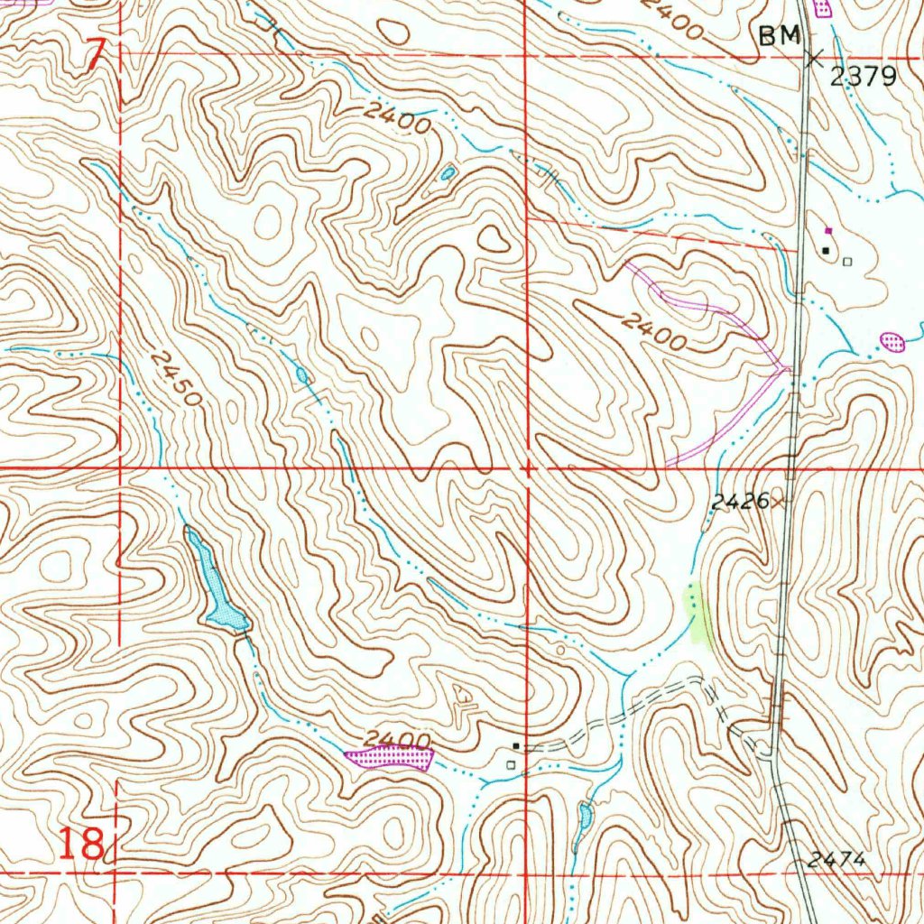 Miller SW, NE (1961, 24000-Scale) Map by United States Geological ...