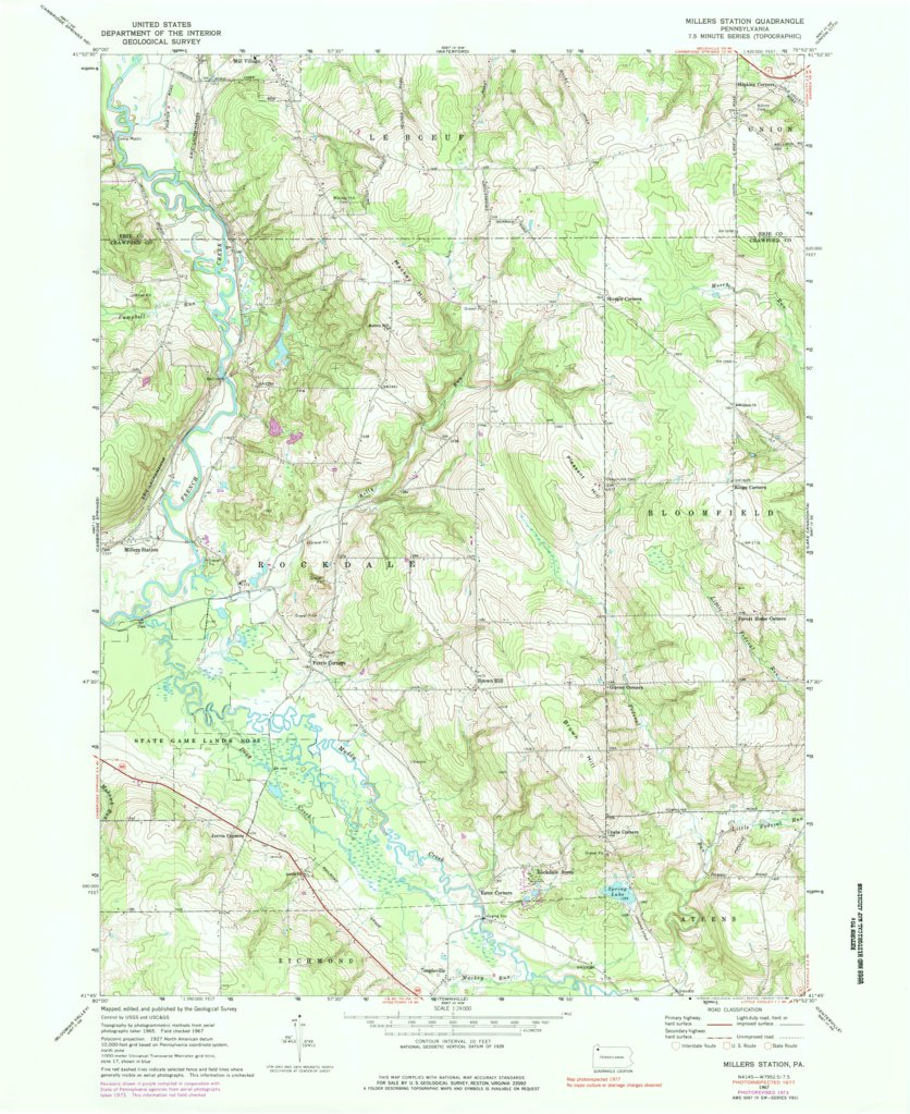 Millers Station, PA (1967, 24000-Scale) Map by United States Geological ...