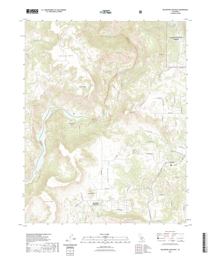 Millerton Lake East, CA (2021, 24000-Scale) Map by United States ...
