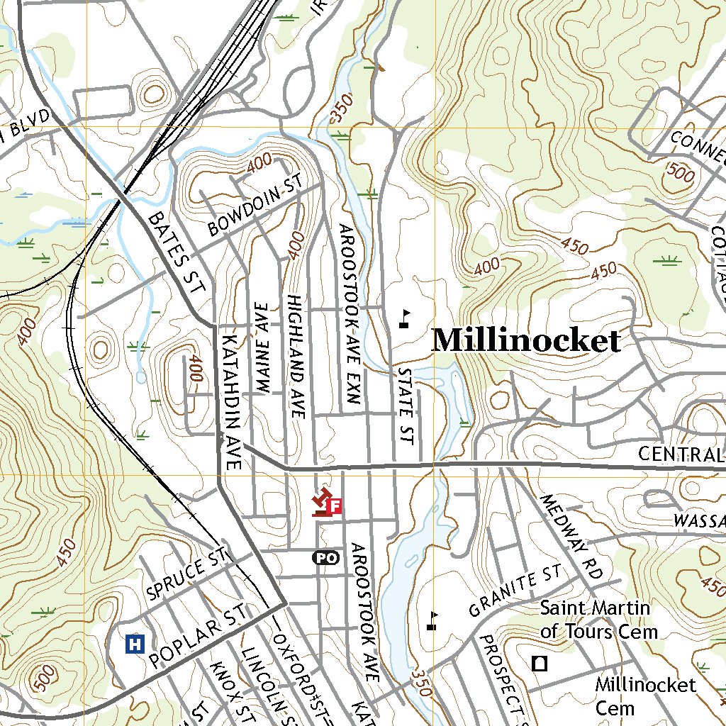 Millinocket, ME (2021, 24000-Scale) Map by United States Geological ...