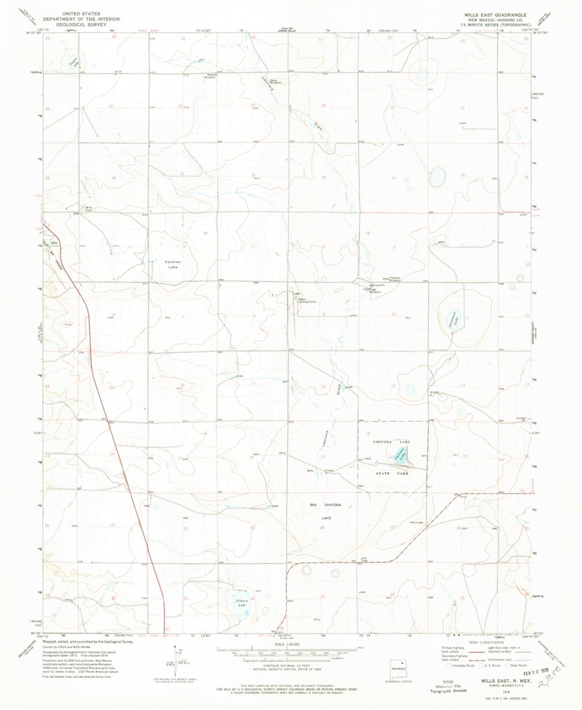 Mills East, NM (1974, 24000-Scale) Map by United States Geological ...