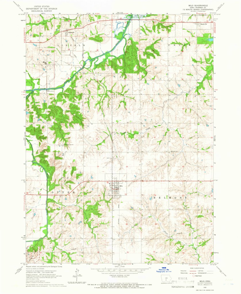 Milo, IA (1965, 24000-Scale) Map by United States Geological Survey ...