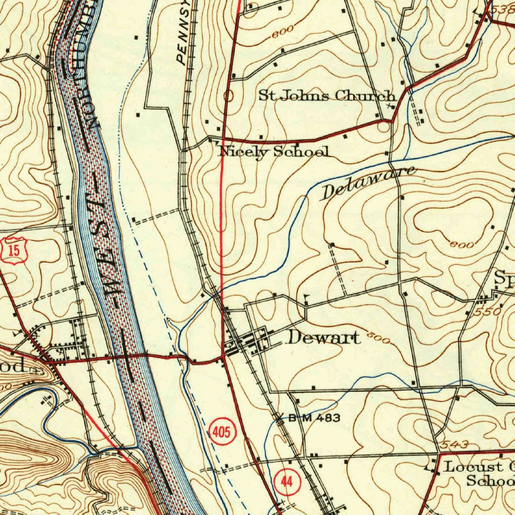 Milton, PA (1924, 62500-Scale) Map by United States Geological Survey ...