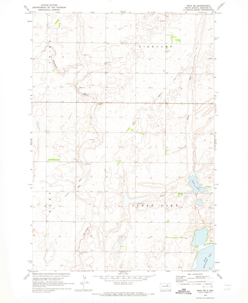 Mina SE, SD (1970, 24000-Scale) Map by United States Geological Survey ...