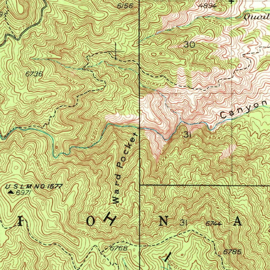 Mingus Mountain, AZ (1944, 62500-Scale) Map by United States Geological ...