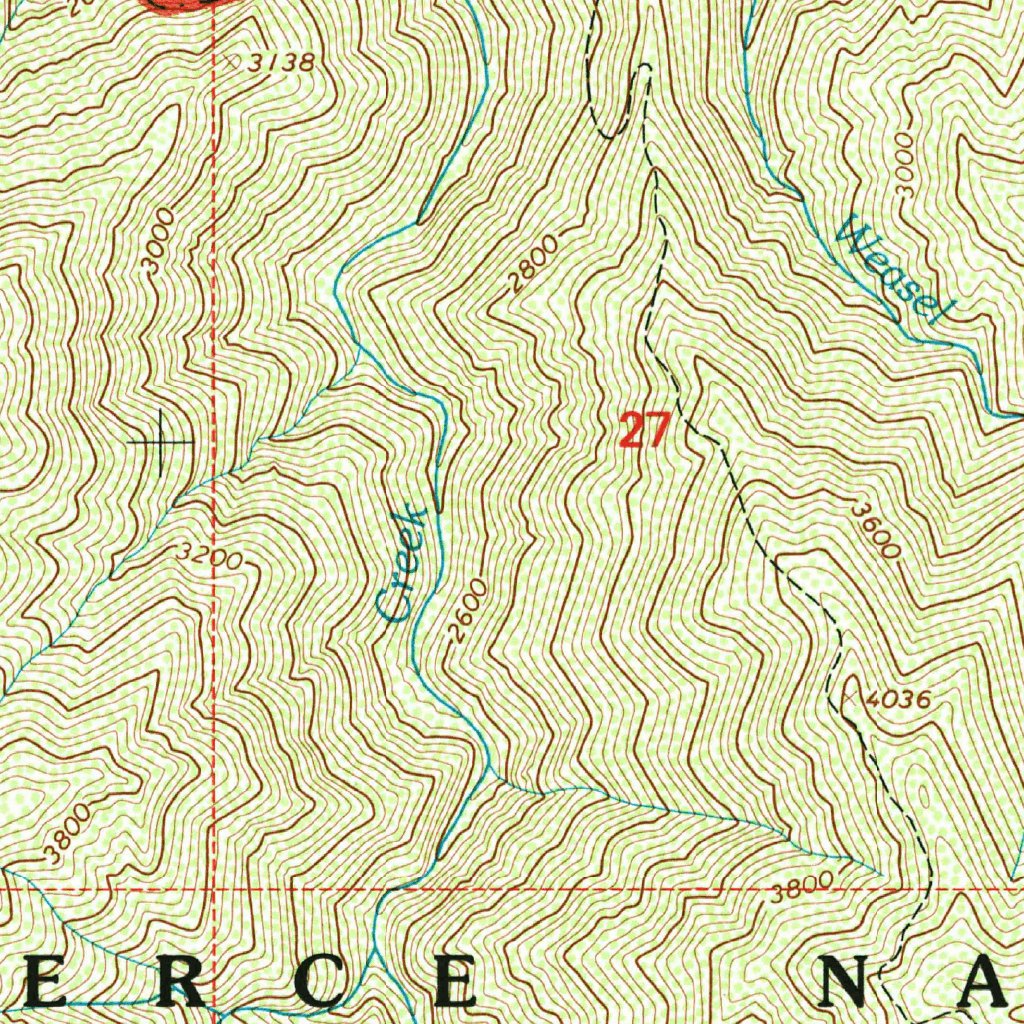Mink Peak, ID (1995, 24000-Scale) Map by United States Geological ...