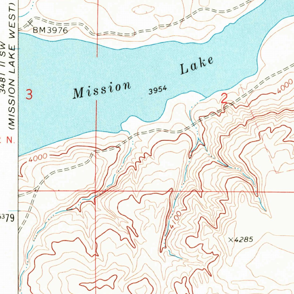 Mission Lake East, MT (1968, 24000-Scale) Map by United States ...