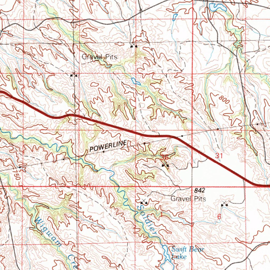Mission, SD (1982, 100000-Scale) Map by United States Geological Survey ...