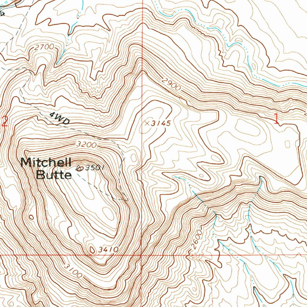 Mitchell Butte, OR (1967, 24000-Scale) Map by United States Geological ...