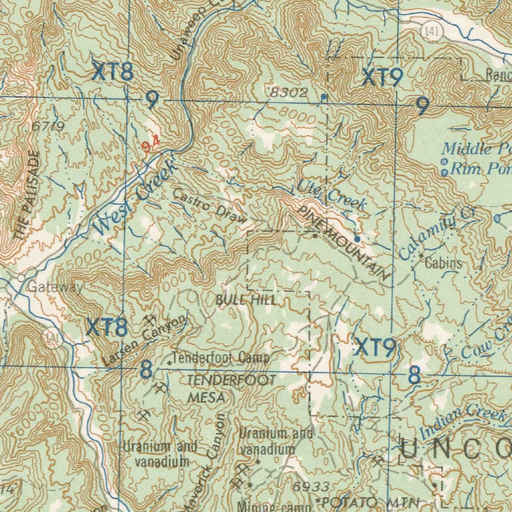 Moab, UT-CO (1959, 250000-Scale) Map by United States Geological Survey ...
