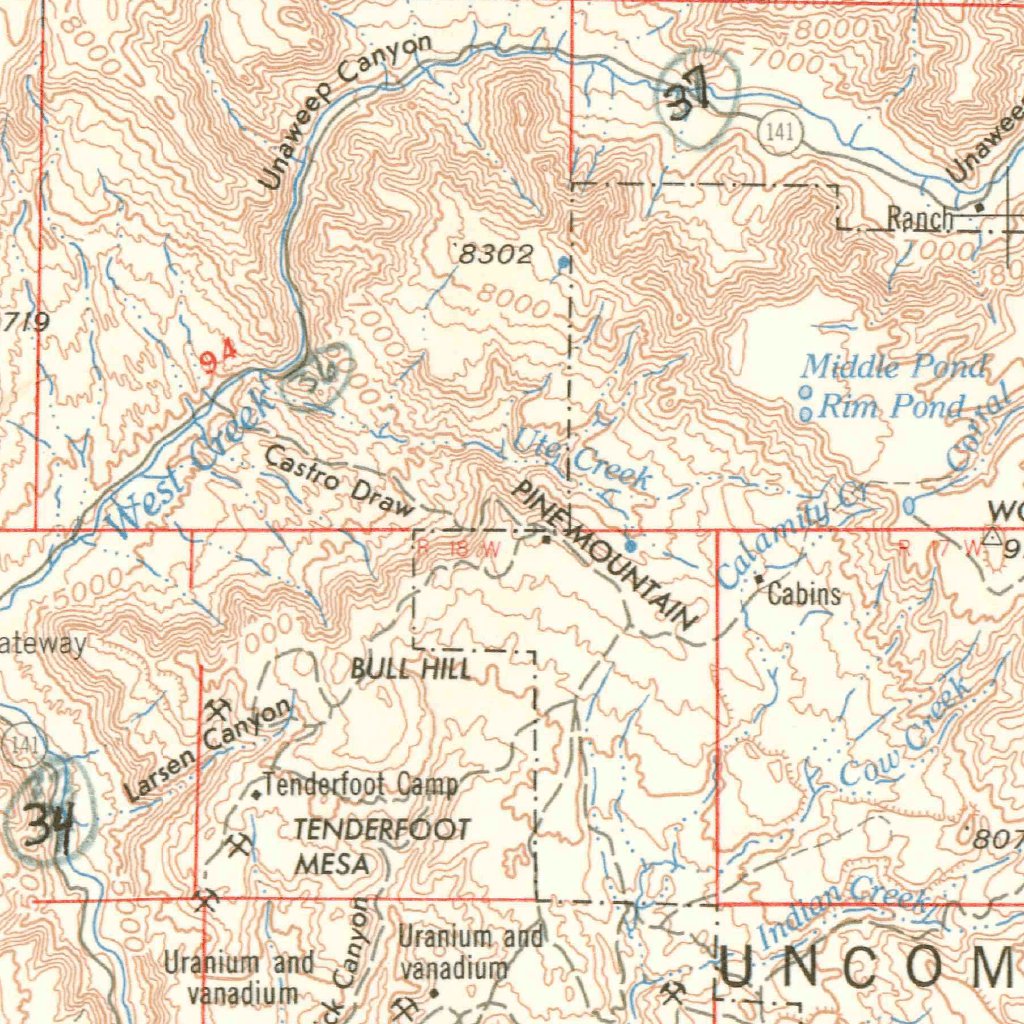 Moab, UT-CO (1960, 250000-Scale) Map by United States Geological Survey ...