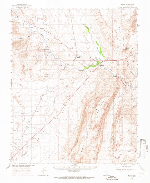 Moapa, NV (1958, 62500-Scale) Map by United States Geological Survey ...