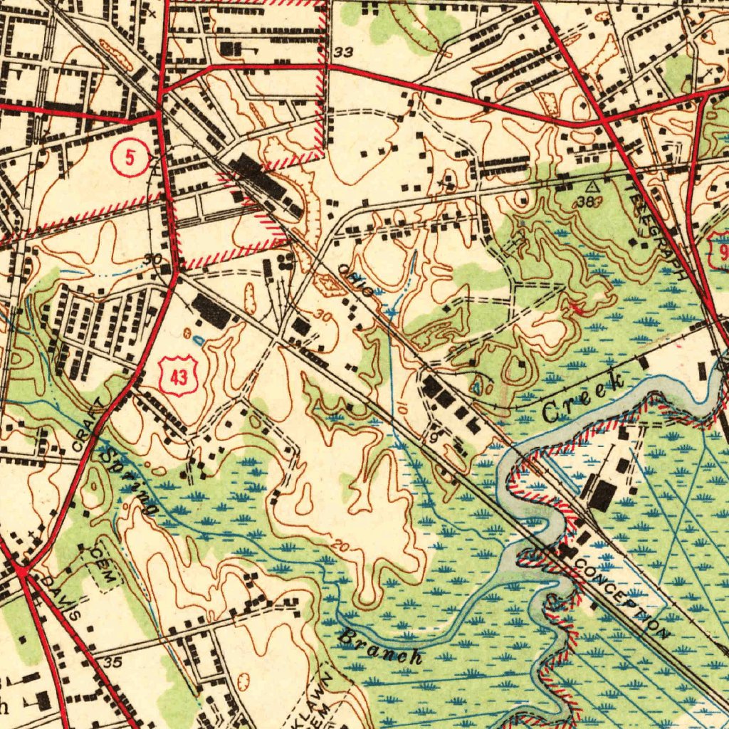 Mobile, AL (1943, 31680-Scale) Map by United States Geological Survey ...