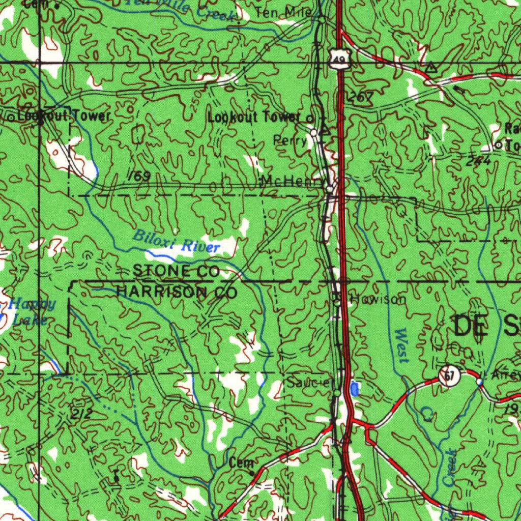 Mobile, AL-MS-LA (1984, 250000-Scale) Map by United States Geological ...