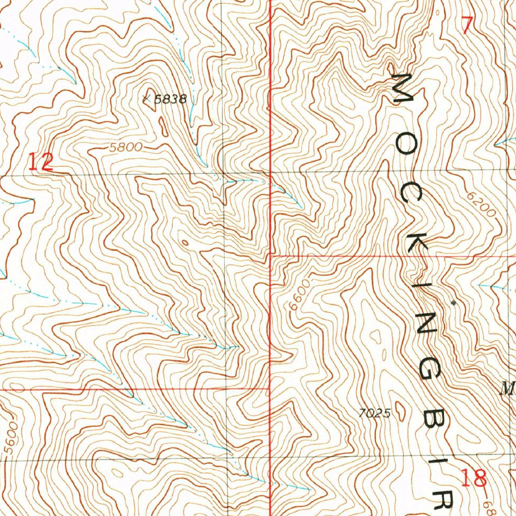 Mockingbird Gap, NM (1982, 24000-Scale) Map by United States Geological ...