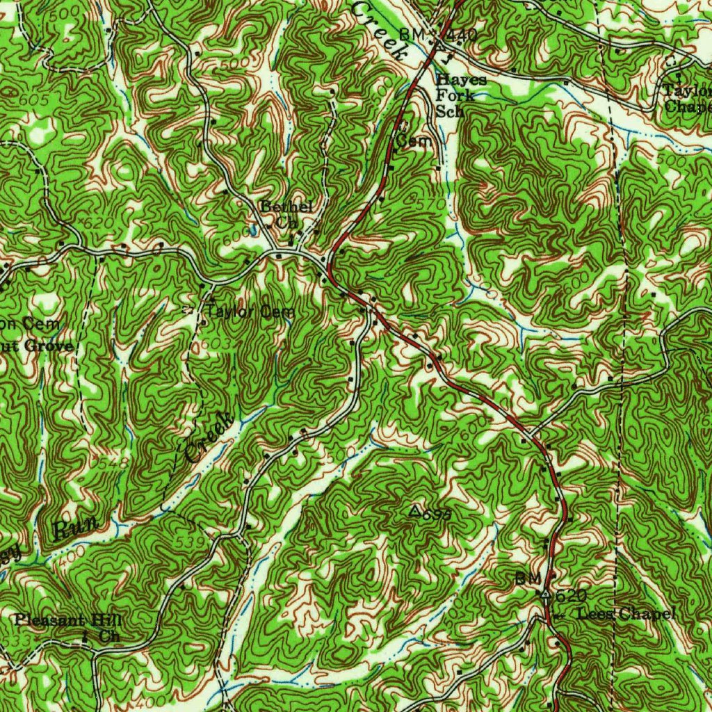 Model, TN-KY (1957, 62500-Scale) Map by United States Geological Survey ...