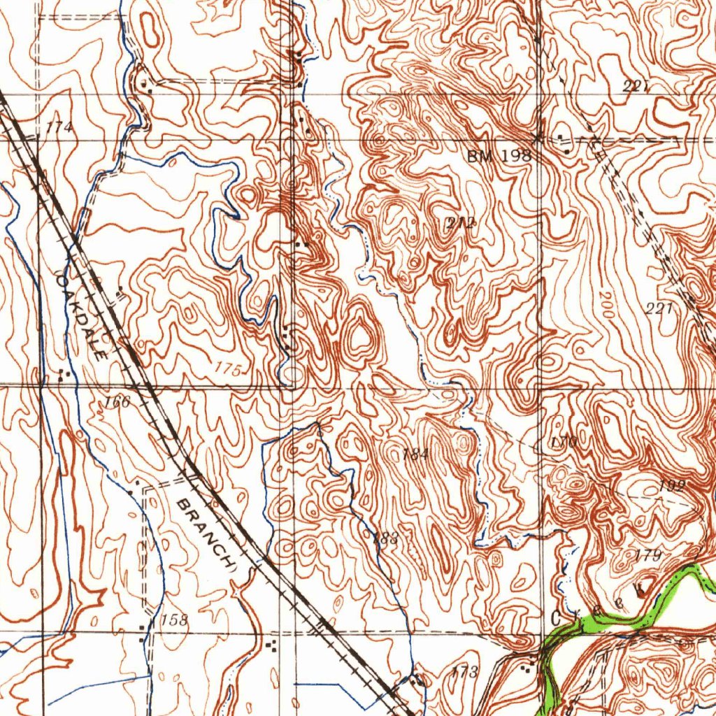 Modesto East, CA (1939, 62500-Scale) Map by United States Geological ...