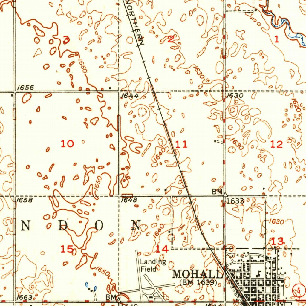 Mohall, ND (1950, 62500-Scale) Map by United States Geological Survey ...