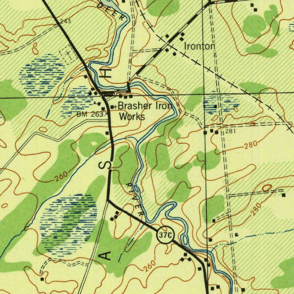 Moira, NY (1944, 62500-Scale) Map by United States Geological Survey ...
