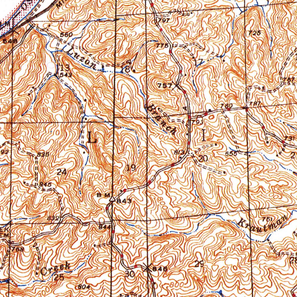Mokane, MO (1945, 62500-Scale) Map by United States Geological Survey ...