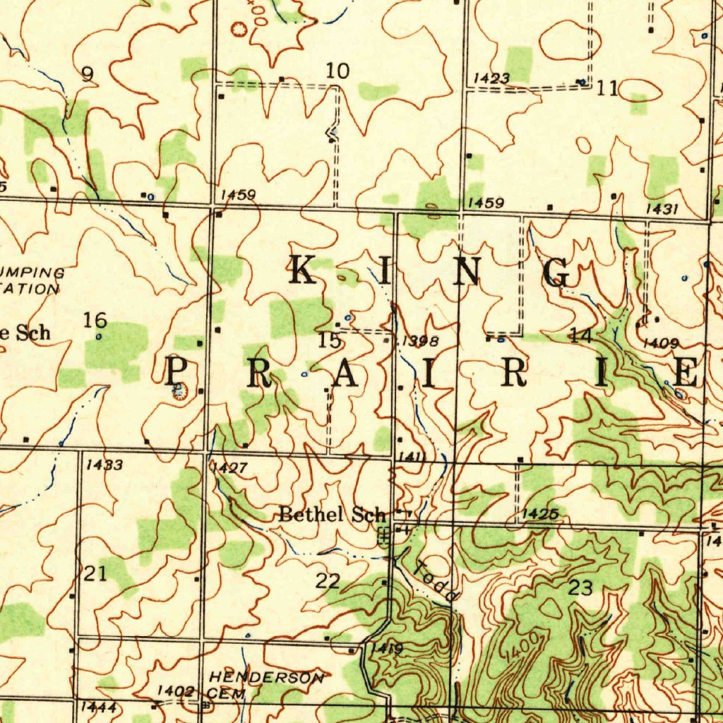Monett, MO (1943, 62500-Scale) Map by United States Geological Survey ...