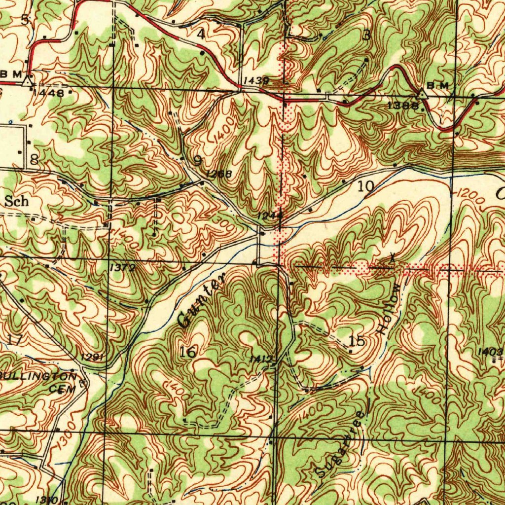 Monett, MO (1943, 62500-Scale) Map by United States Geological Survey ...