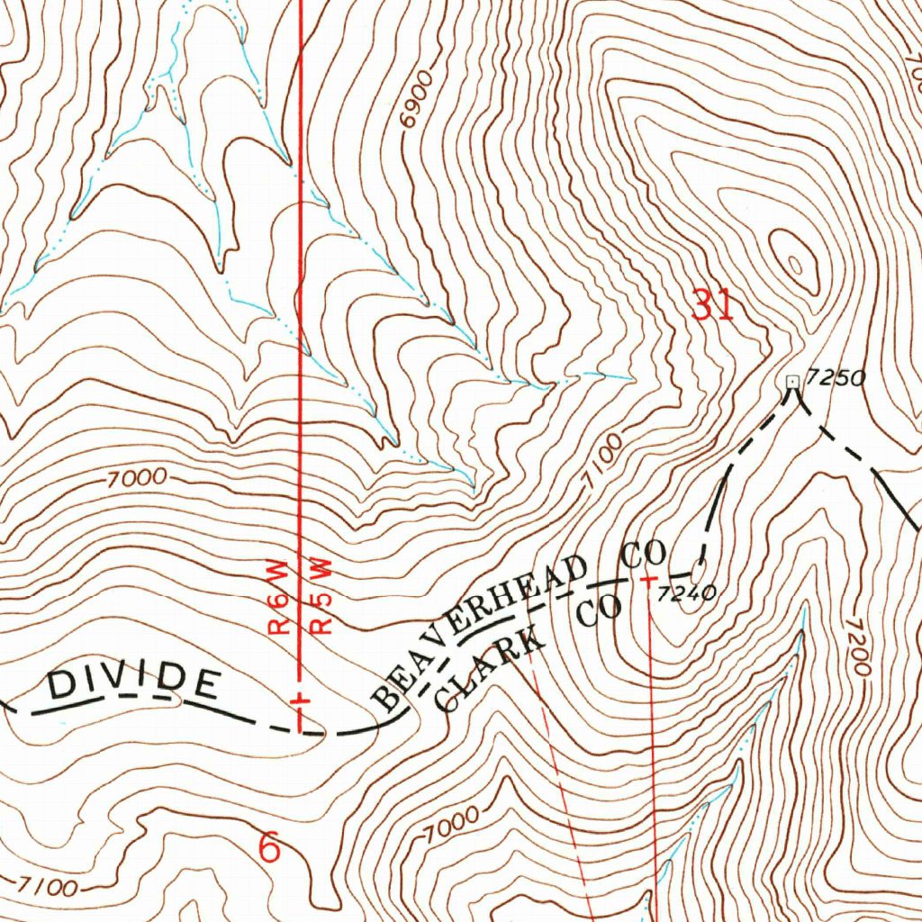 Monida, MT-ID (1968, 24000-Scale) Map by United States Geological ...