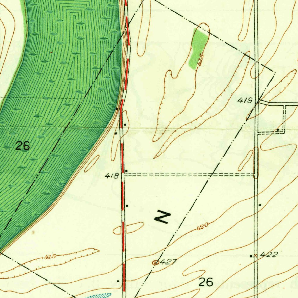 Monks Mound, IL (1935, 24000-Scale) Map by United States Geological ...