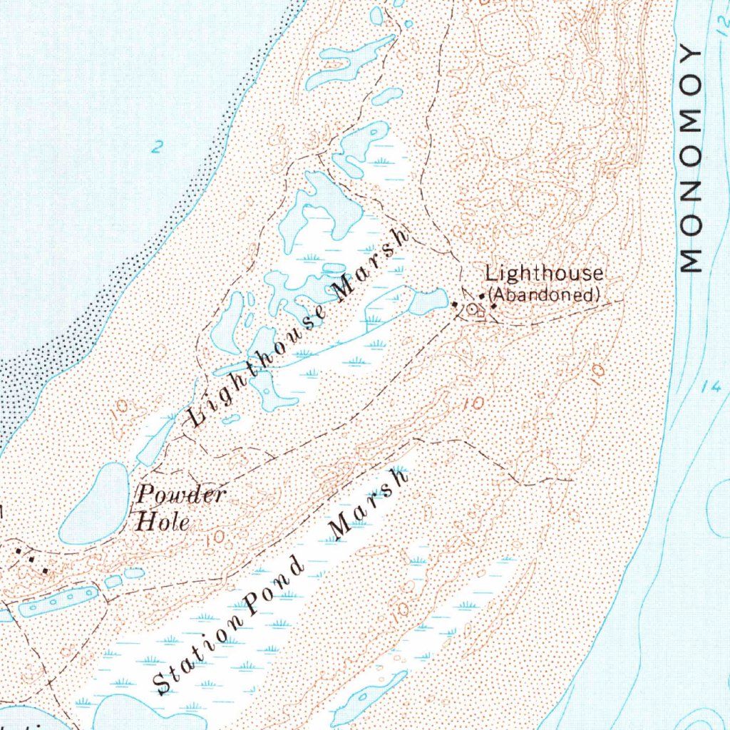 Monomoy Point, MA (1974, 24000-Scale) Map by United States Geological ...