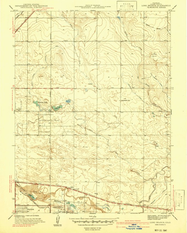 Montbello, CO (1941, 31680-Scale) Map by United States Geological ...