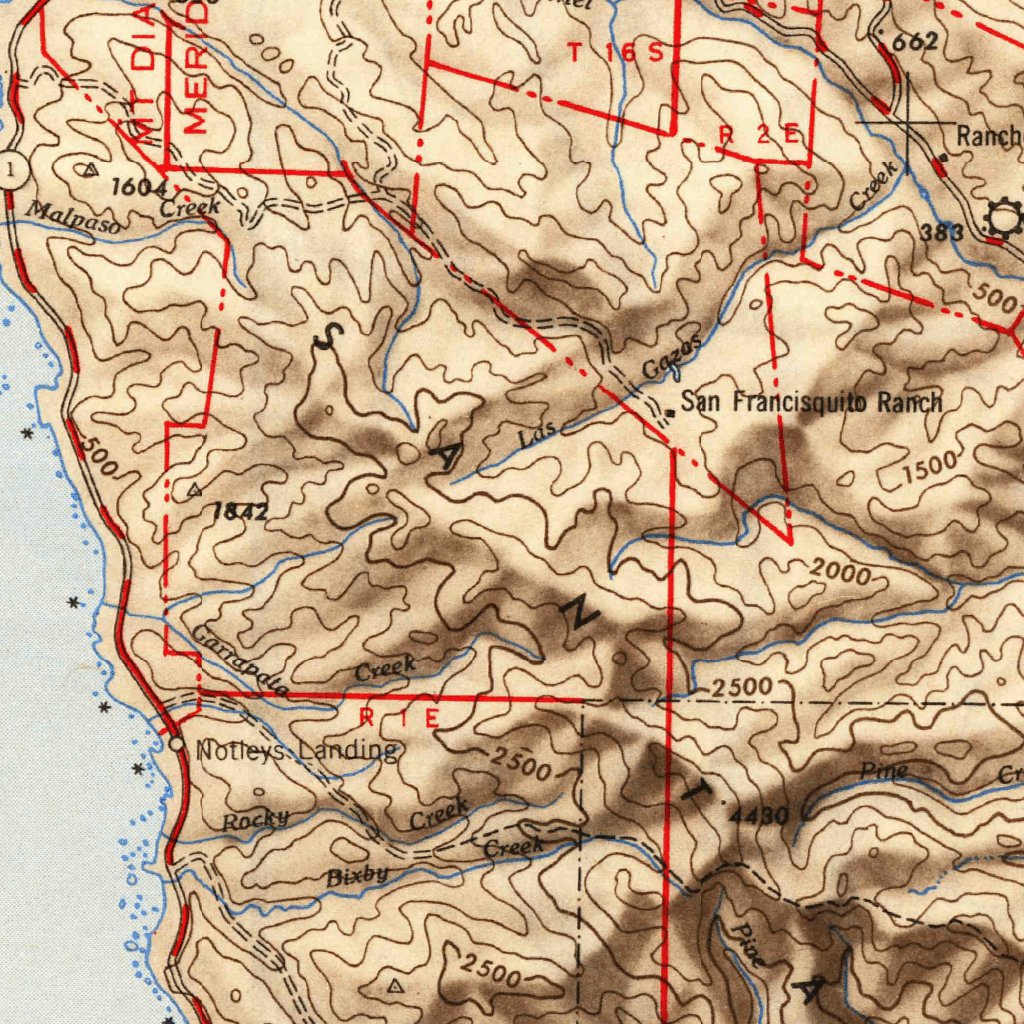 Monterey, CA (1948, 250000-Scale) Map by United States Geological ...
