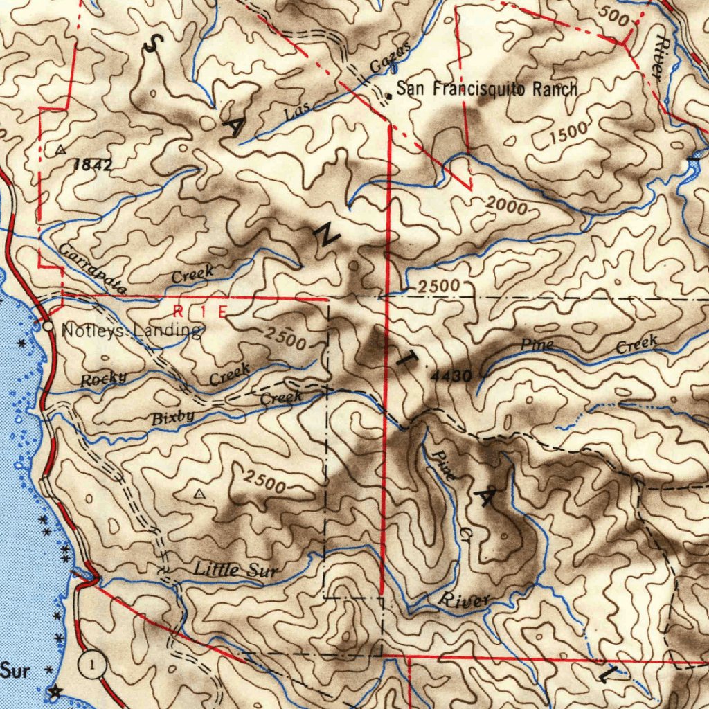 Monterey, CA (1955, 250000-Scale) Map by United States Geological ...