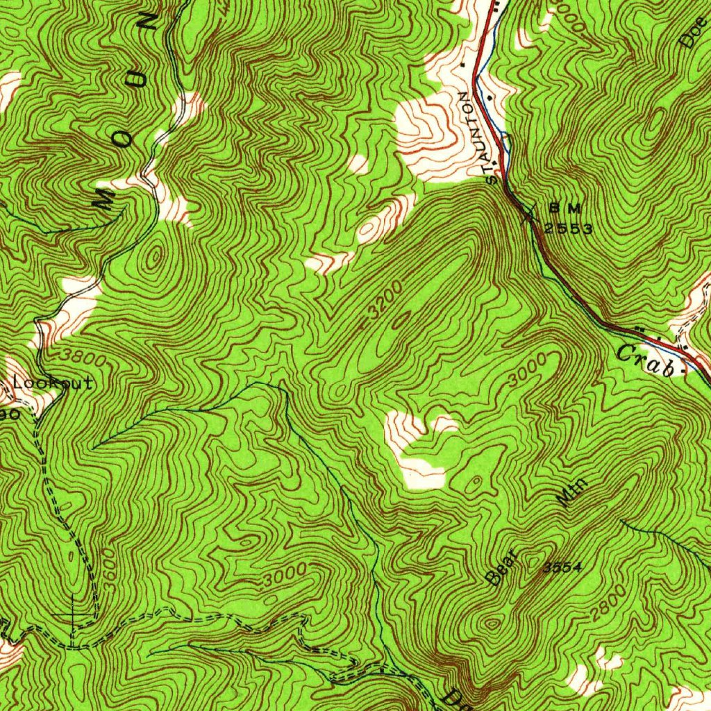 Monterey, VA-WV (1941, 62500-Scale) Map by United States Geological ...