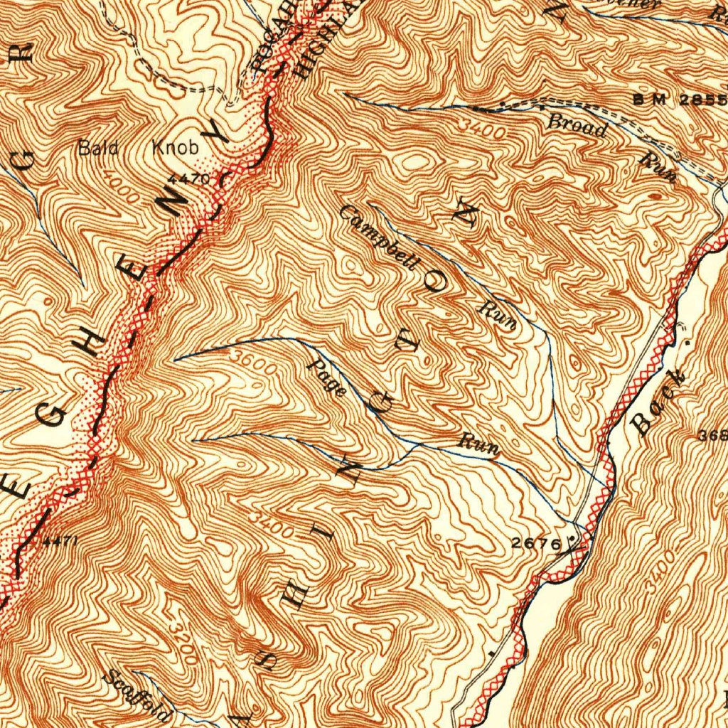 Monterey, VA-WV (1944, 62500-Scale) Map by United States Geological ...