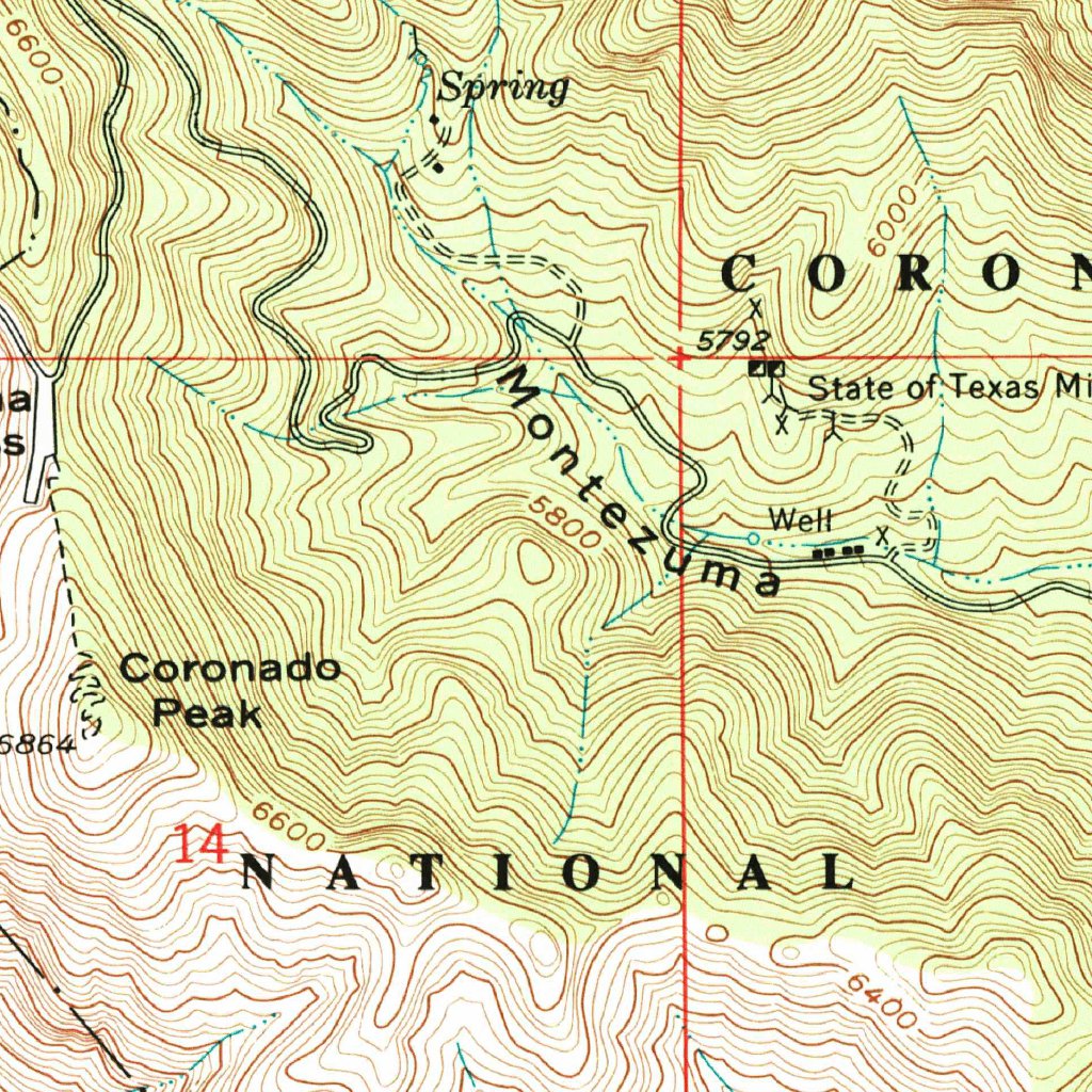 Montezuma Pass, AZ (1958, 24000-Scale) Map by United States Geological ...
