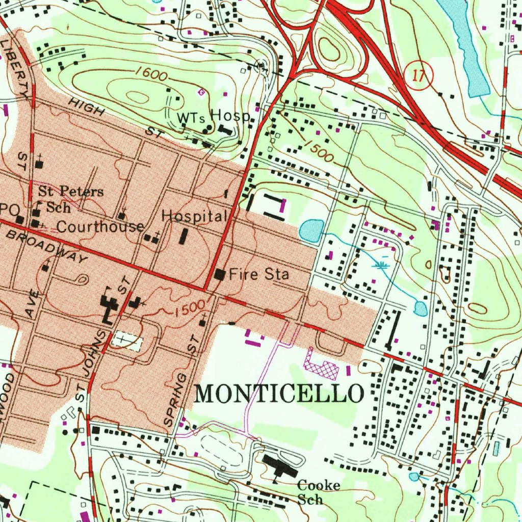 Monticello, NY (1966, 24000-Scale) Map by United States Geological ...