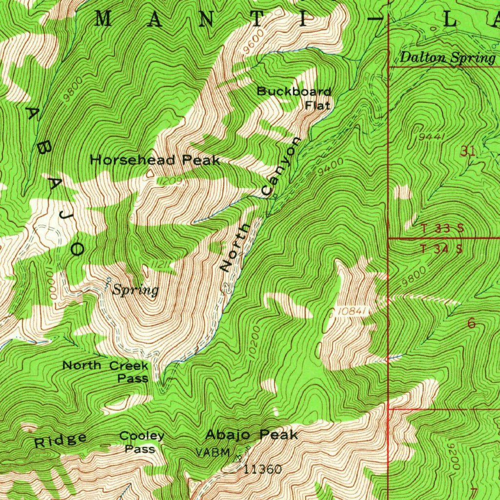Monticello, UT (1957, 62500-Scale) Map by United States Geological ...