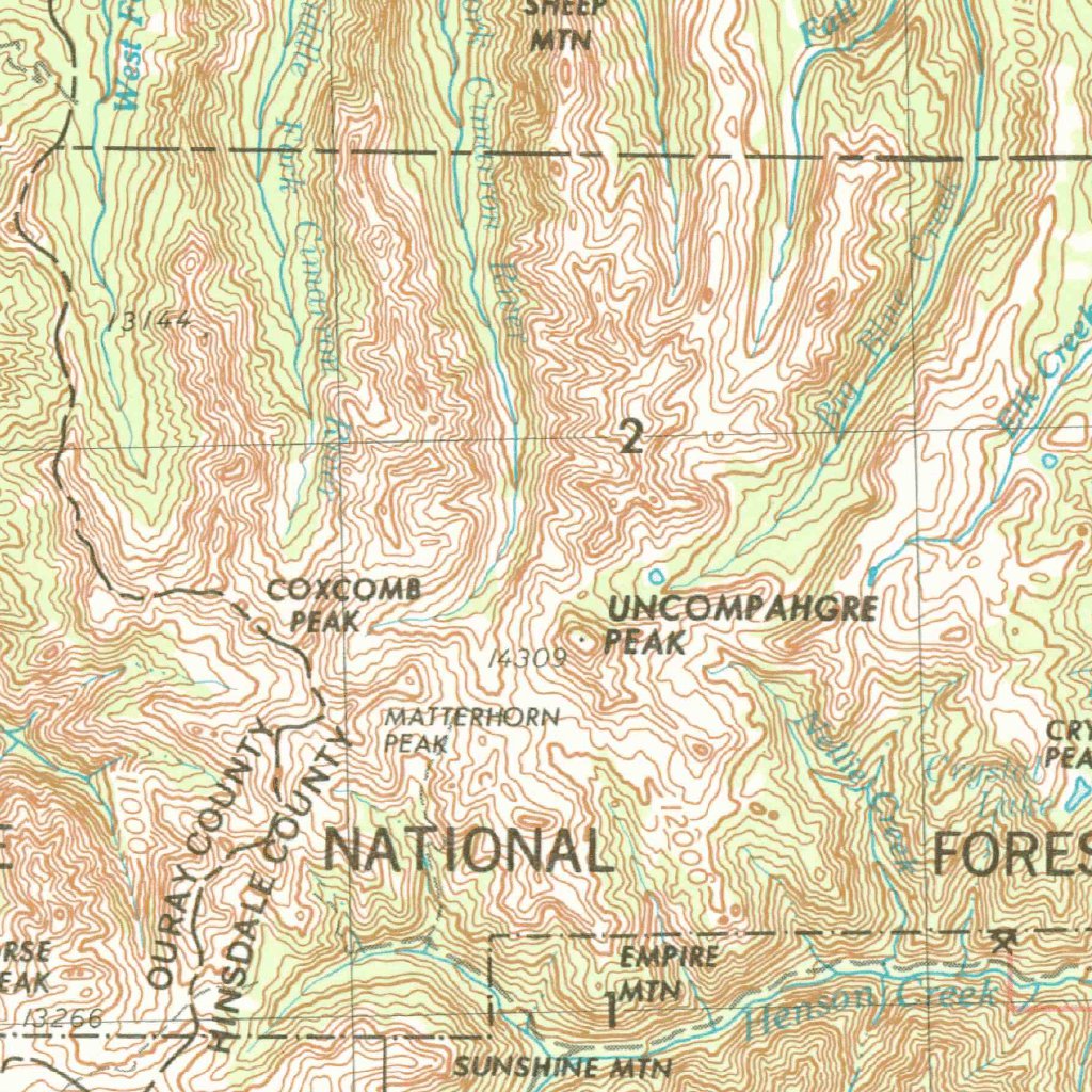Montrose, CO (1956, 250000-Scale) Map by United States Geological ...