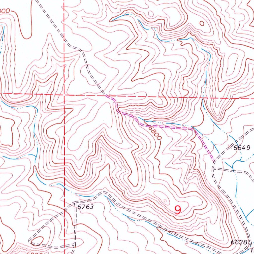 Monument Butte NE, WY (1968, 24000-Scale) Map by United States ...
