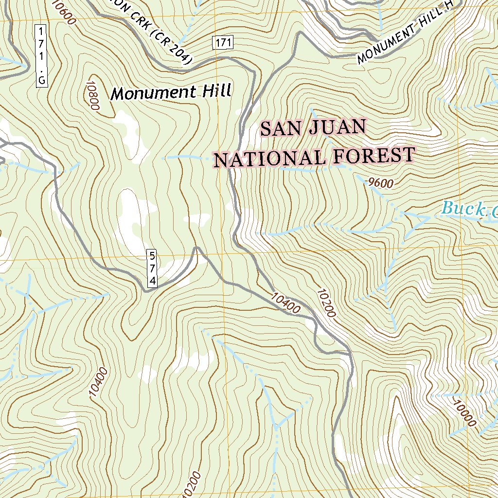 Monument Hill, CO (2019, 24000-Scale) Map by United States Geological ...
