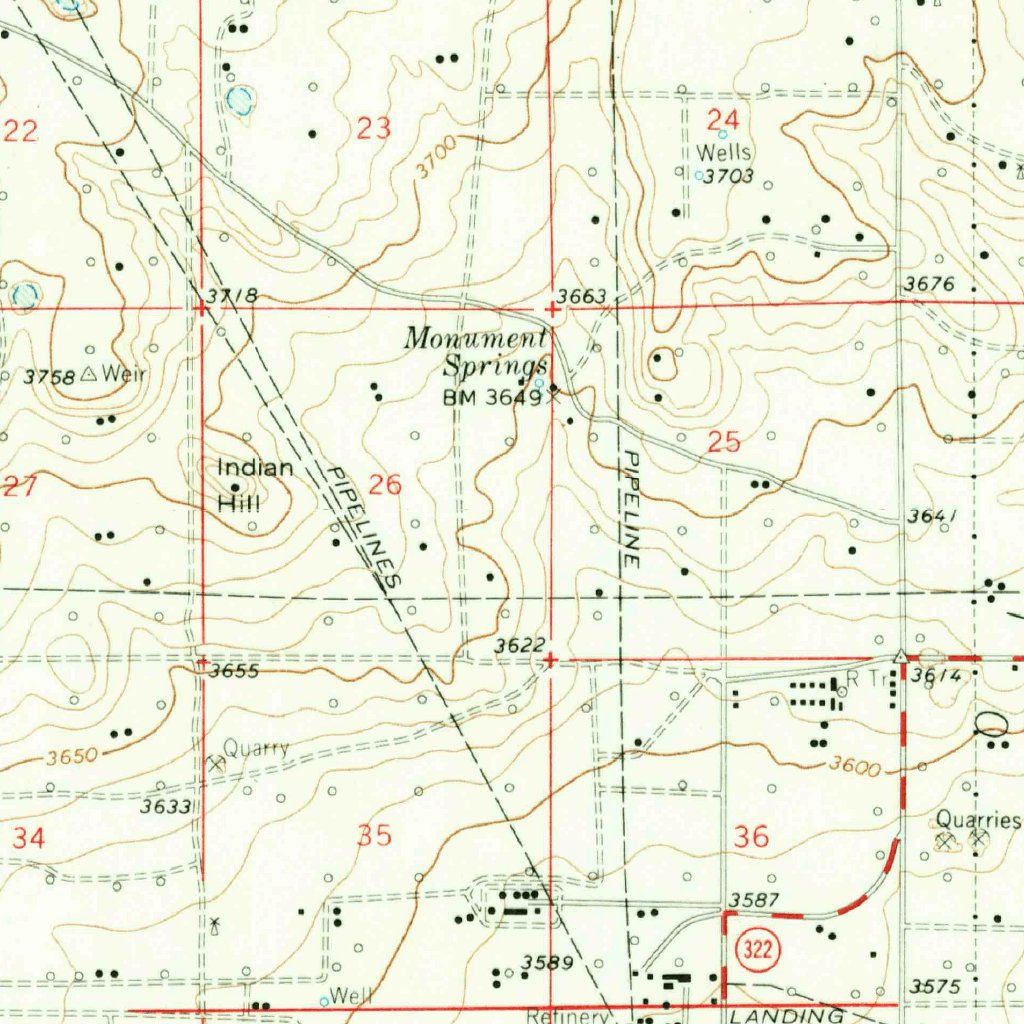 Monument, NM (1963, 62500-Scale) Map by United States Geological Survey ...