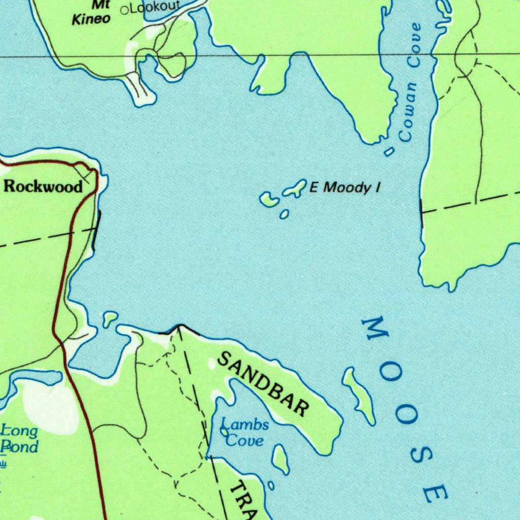 Moosehead Lake, ME (1985, 100000-Scale) Map by United States Geological ...
