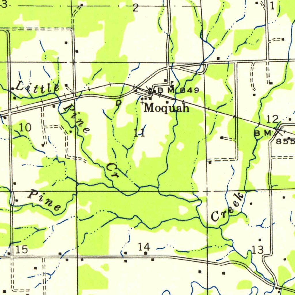 Moquah, WI (1944, 48000-Scale) Map by United States Geological Survey ...