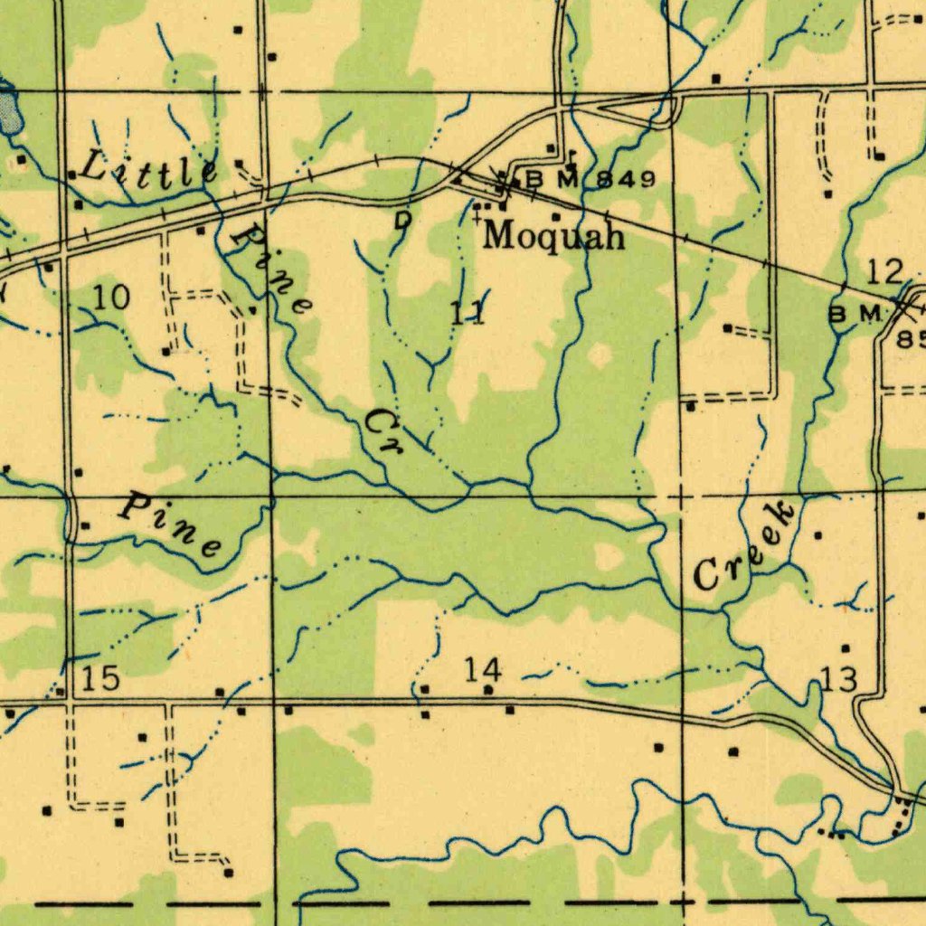 Moquah, WI (1947, 48000-Scale) Map by United States Geological Survey ...