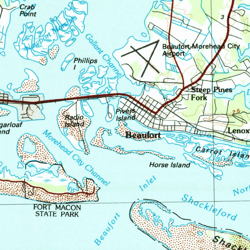 Morehead City, NC (1990, 100000-Scale) Map by United States Geological ...